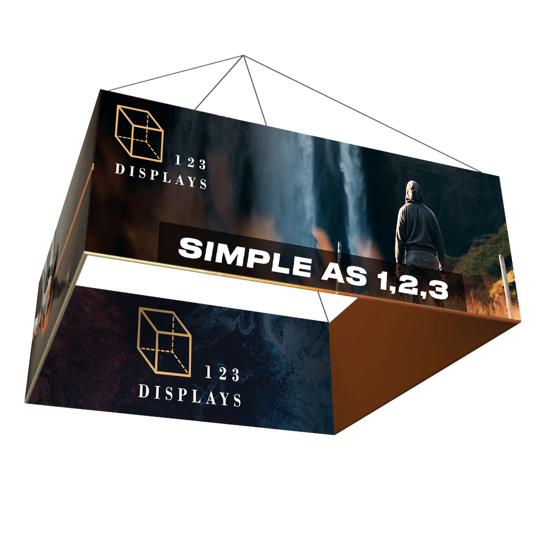 Square Hanging Banners: 📣 Stand Out at Trade Shows with 123Displays