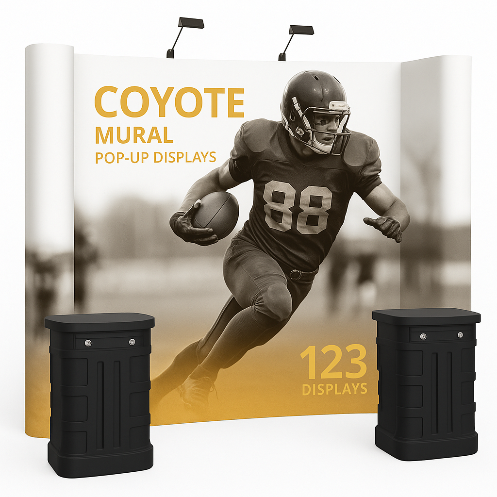 Coyote Mural Pop-Up Displays: Transforming Your Brand Story – 123Displays