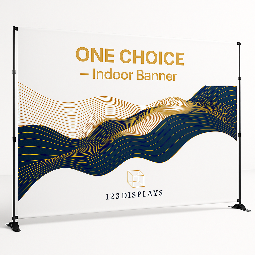 ONE CHOICE Indoor Banners | Custom Displays for Promotions – 123Displays
