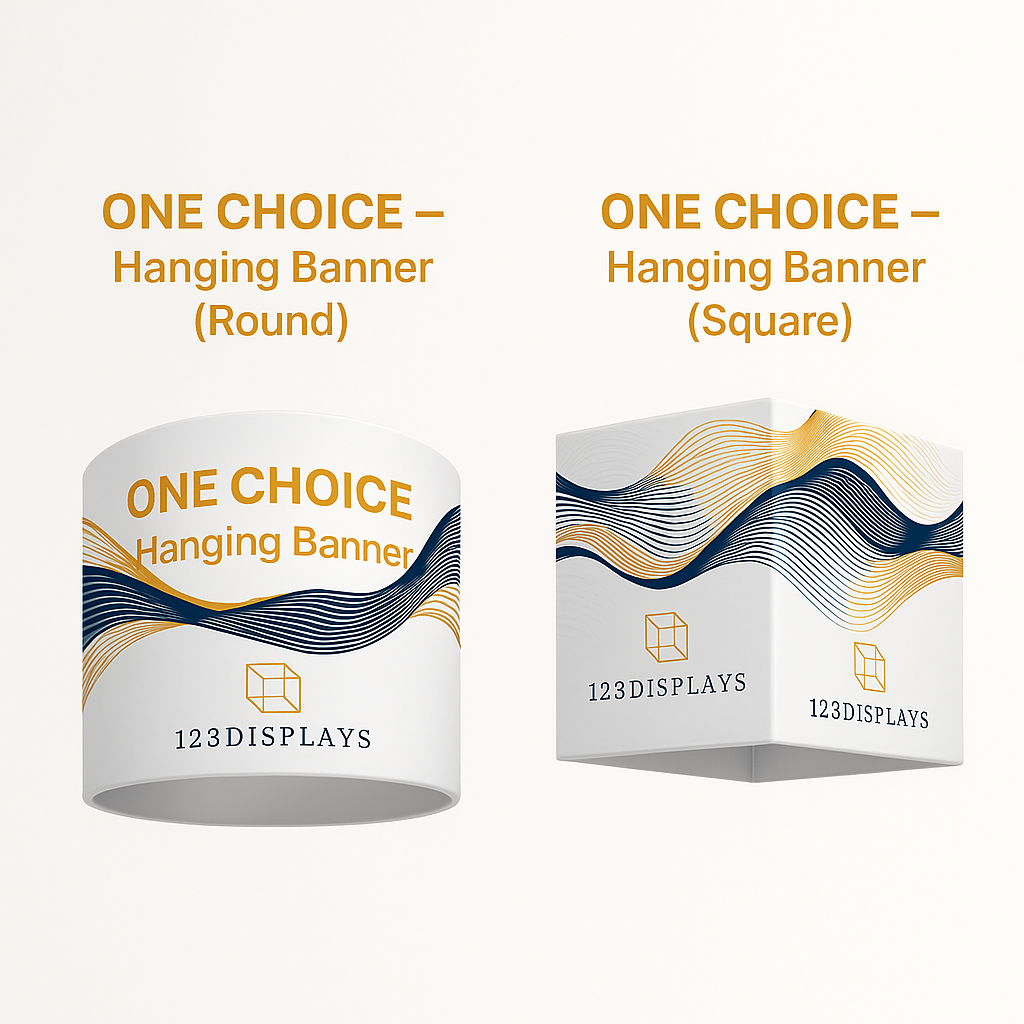 ONE CHOICE - Hanging Banners | 123Displays