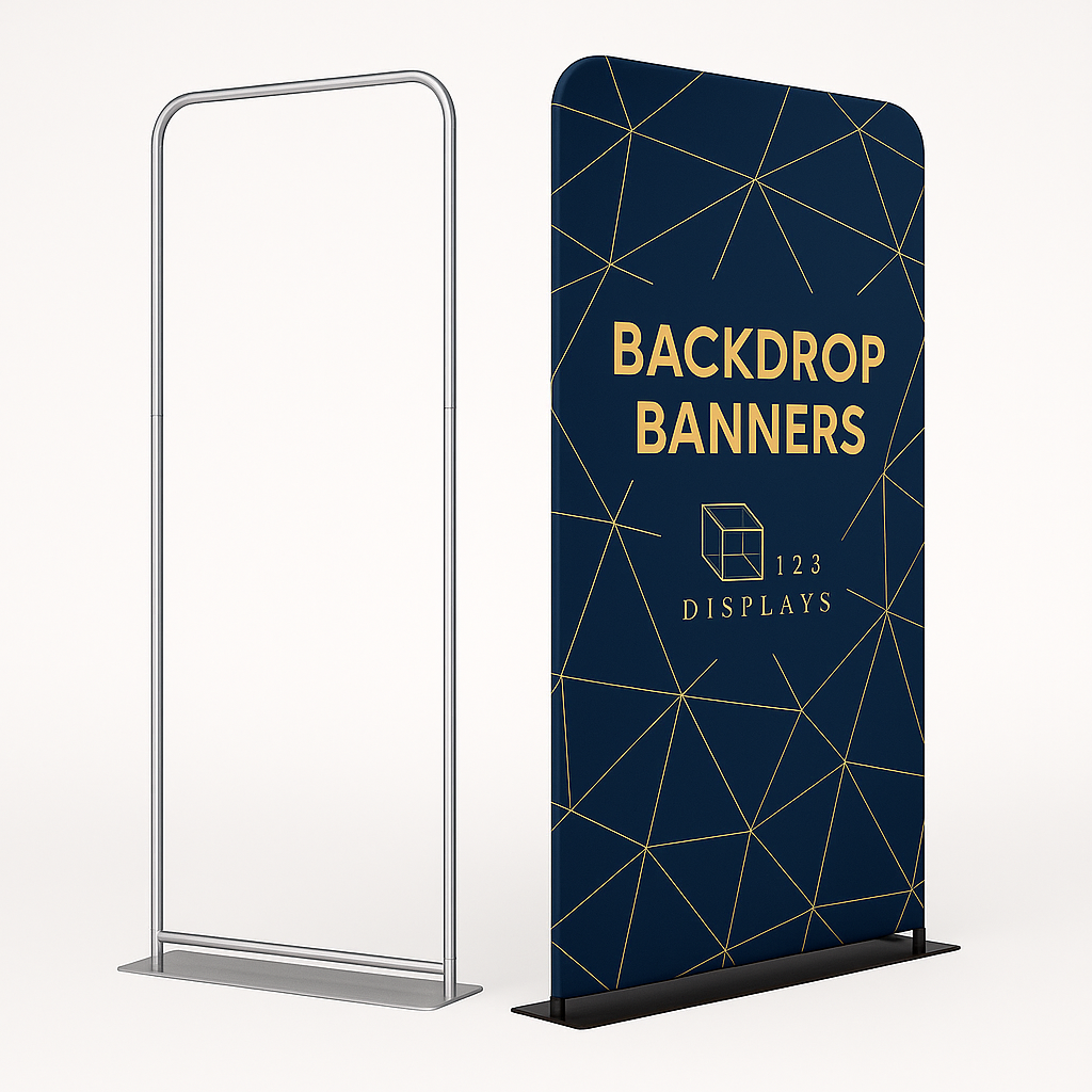 Backdrop Banners for Trade Shows | Large Display Backdrops – 123Displays