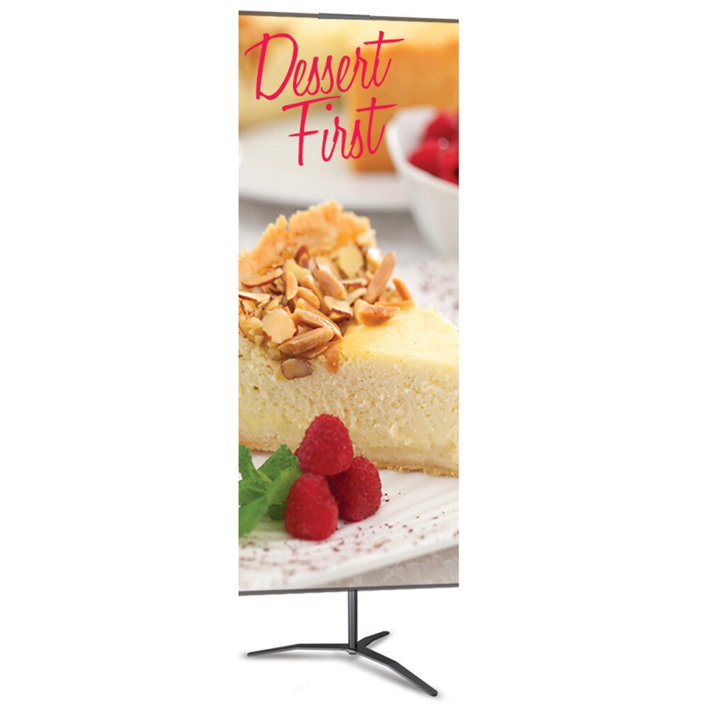 24 x 60 in. Medium Classic Banner Stand Black Travel Base – 123Displays