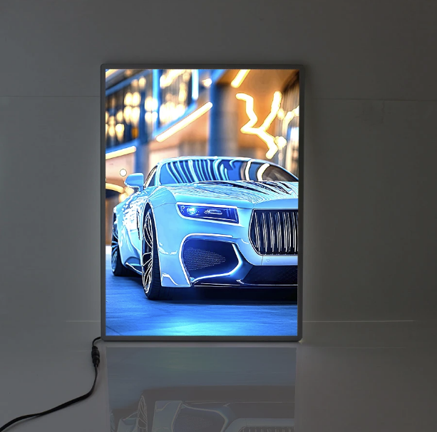 Super Slim Wall LED Lightbox – Tempered Glass – 123Displays