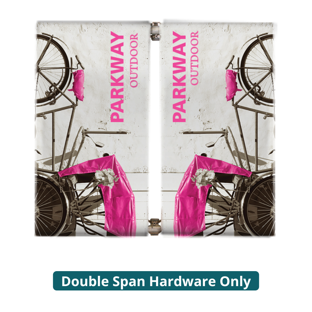 5ft Parkway Outdoor Pole Banner Double-Span (Hardware Only) – 123Displays