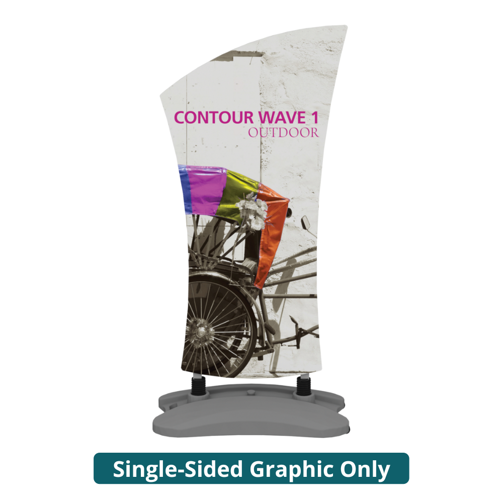 5ft Contour Outdoor Sign Display Wave 1 Single-Sided (Graphic Only ...