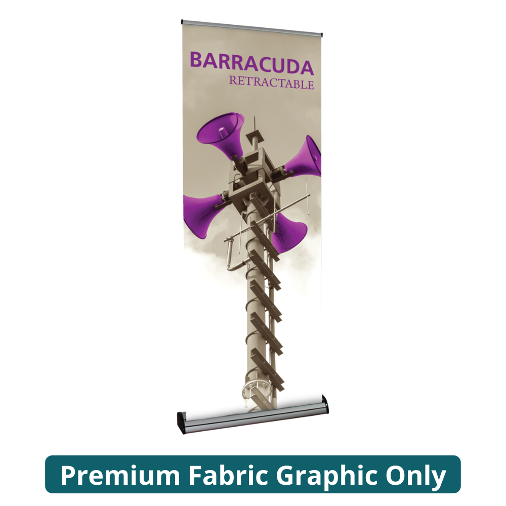 31.5in Barracuda 800 Retractable Banner Stand (Premium Fabric Graphic ...