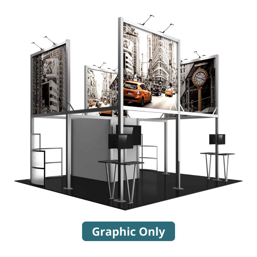 20ft x 20ft Hybrid Pro Modular Island Kit 19 (Graphic Only) – 123Displays