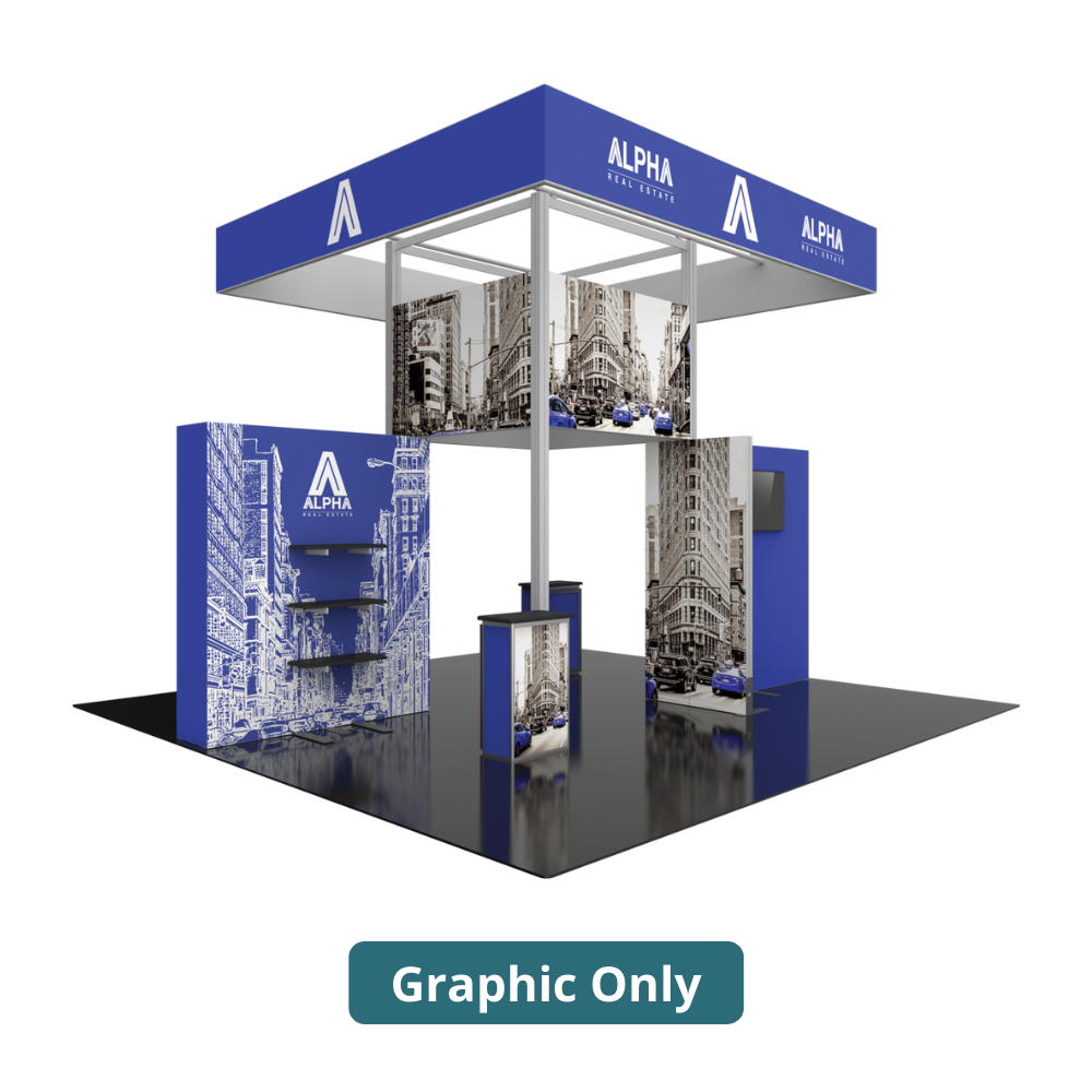 20ft x 20ft Hybrid Pro Modular Island Kit 23 (Graphic Only) – 123Displays