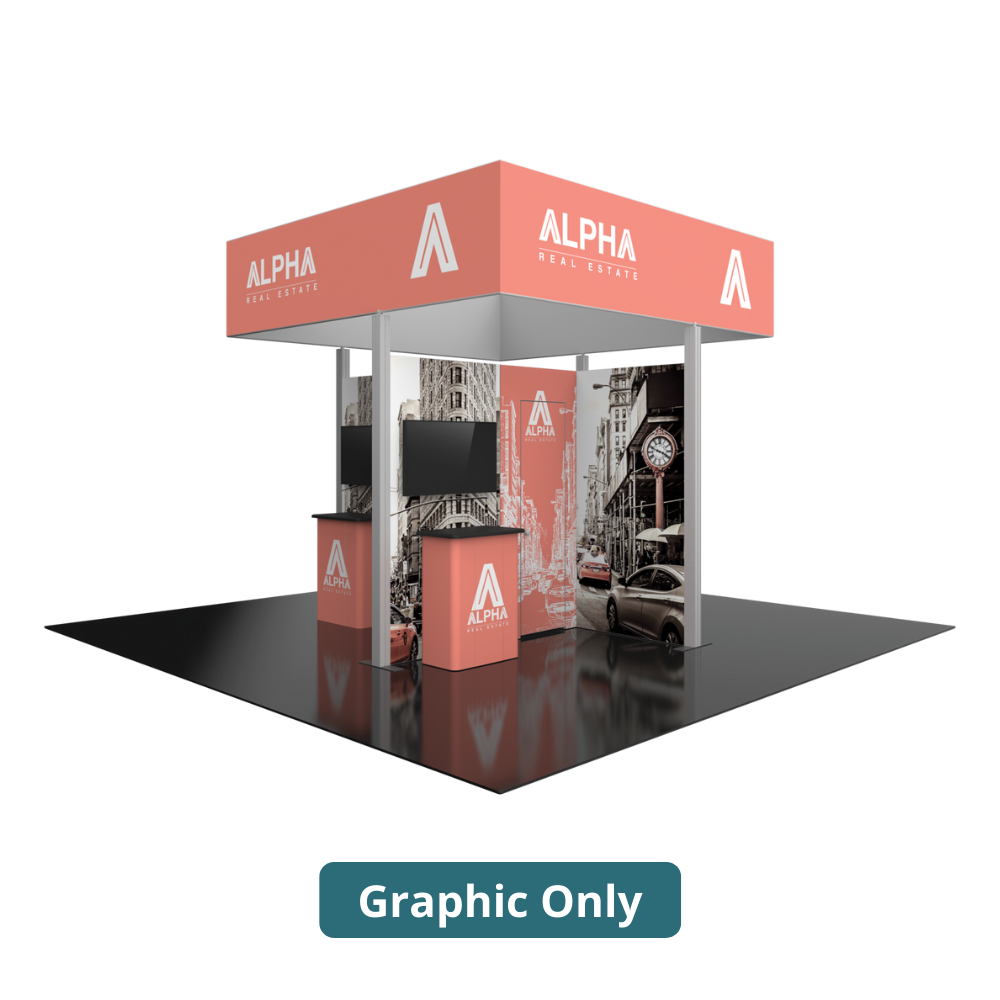 20ft x 20ft Hybrid Pro Modular Island Kit 26 (Graphic Only) – 123Displays