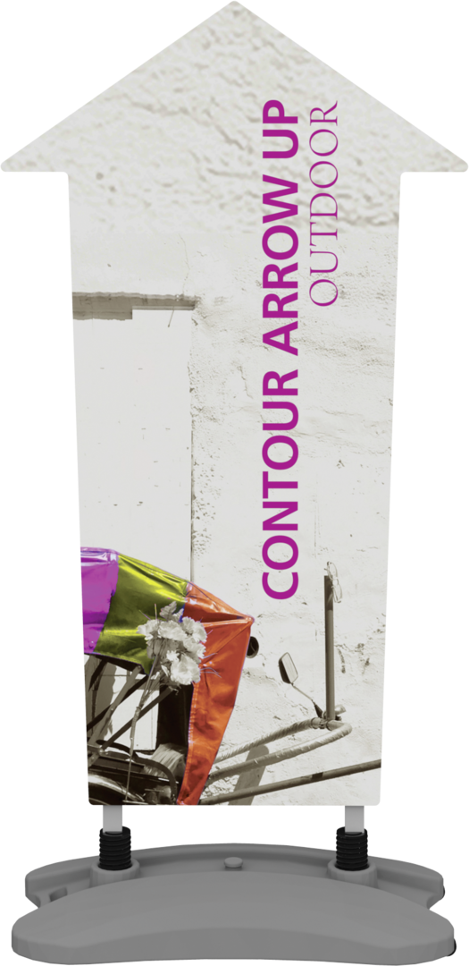 5ft Contour Outdoor Sign Display Arrow Up Water Base Single-Sided (Gra ...