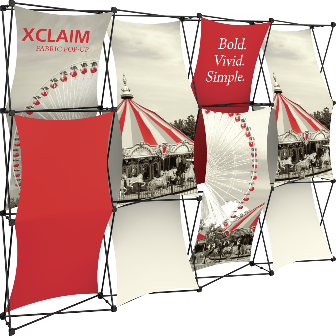 10ft x 8ft Xclaim Fabric Popup Display Kit 03 (Graphics Only) – 123Displays